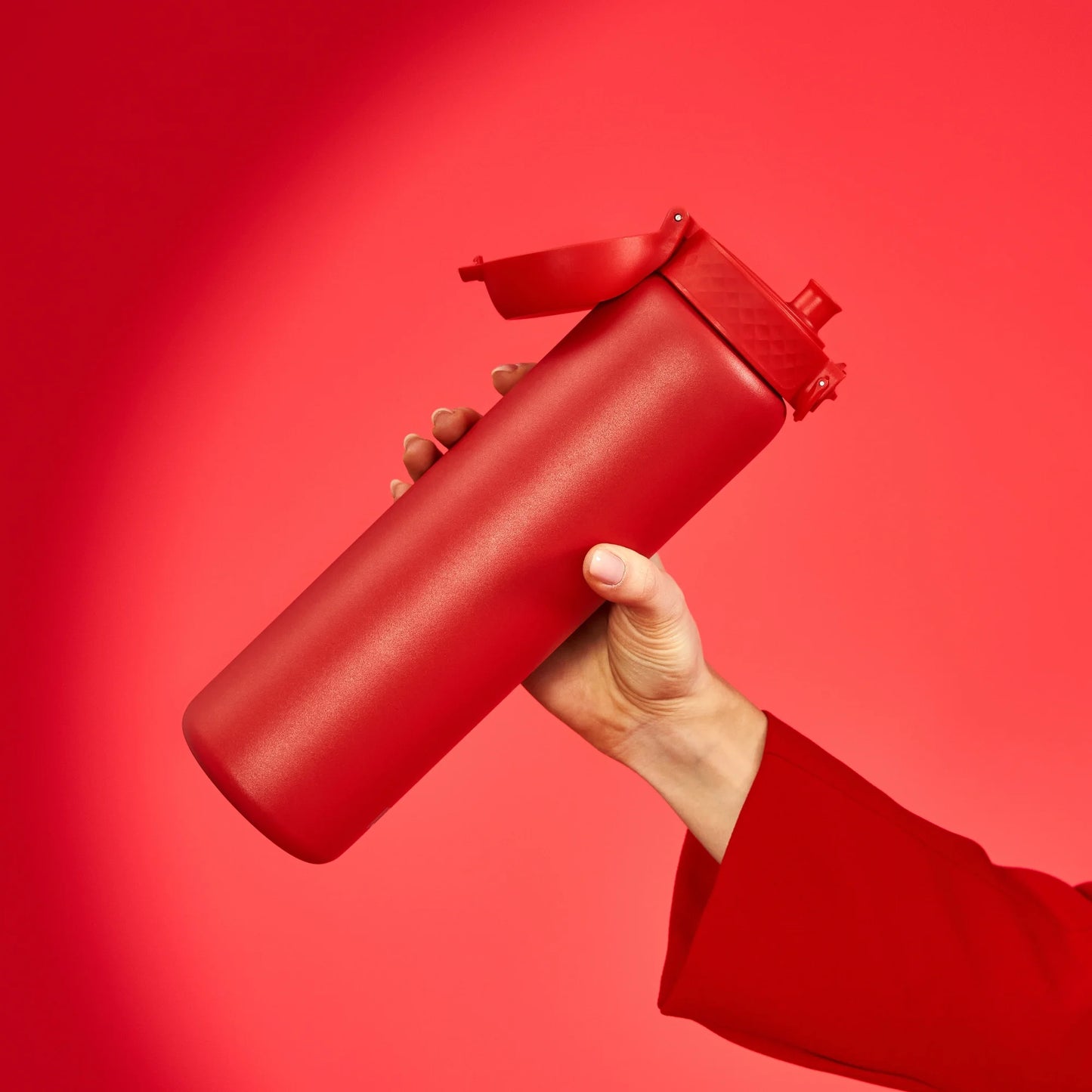 Leak Proof 1 Litre Thermal Water Bottle, Vacuum Insulated, Red, 1L - – ION8